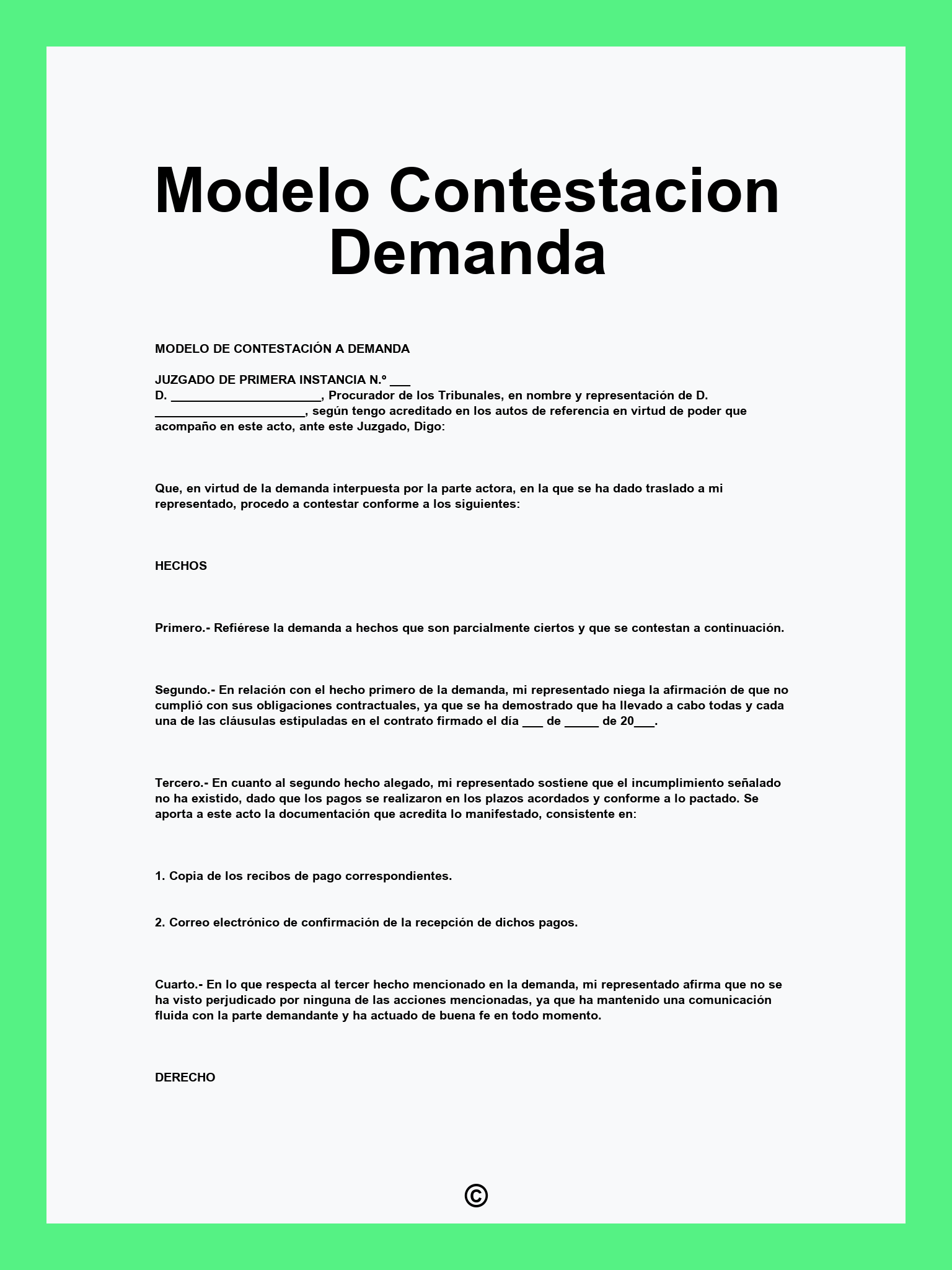 Modelo Contestacion Demanda